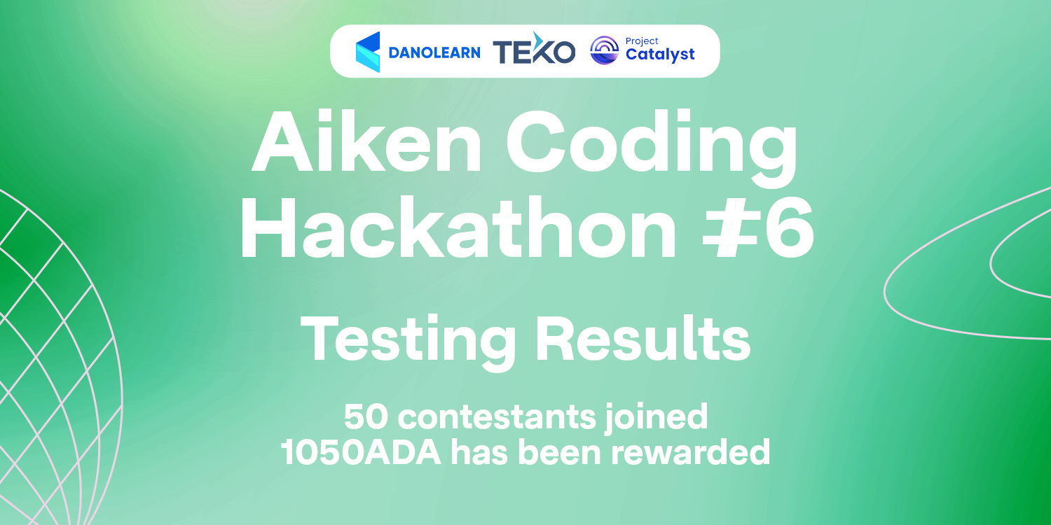 Testing Result | Aiken Coding Hackathon #6 Concludes Successfully ...